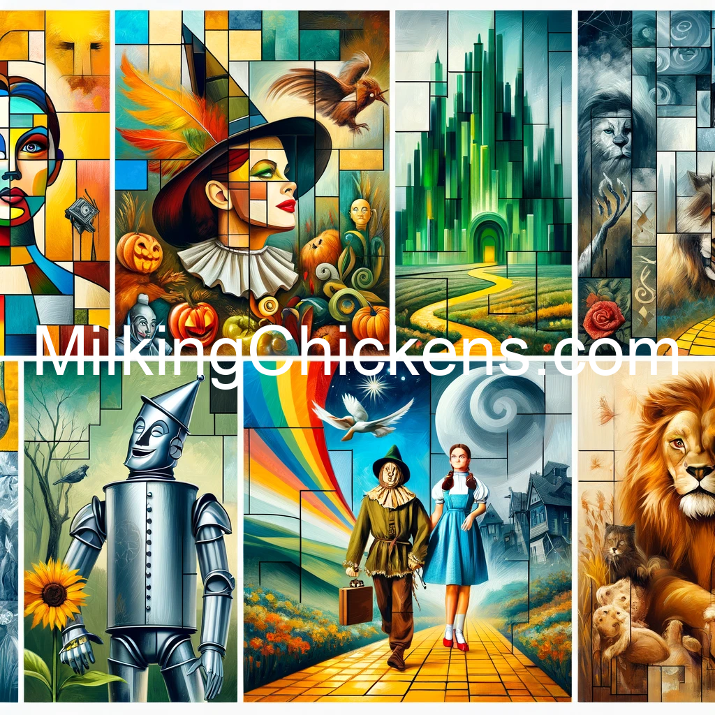 The Many Faces of Oz: A Collage of Artistic Styles – Milking Chickens Gifts